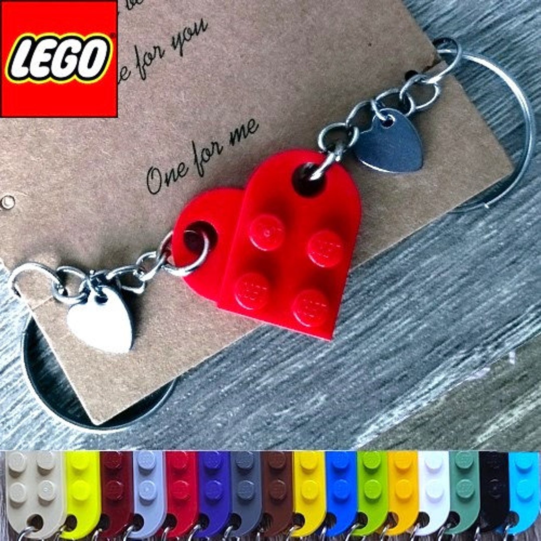 Authentic LEGO Heart Keychain Made With LEGO Bricks Handmade Birthday ...