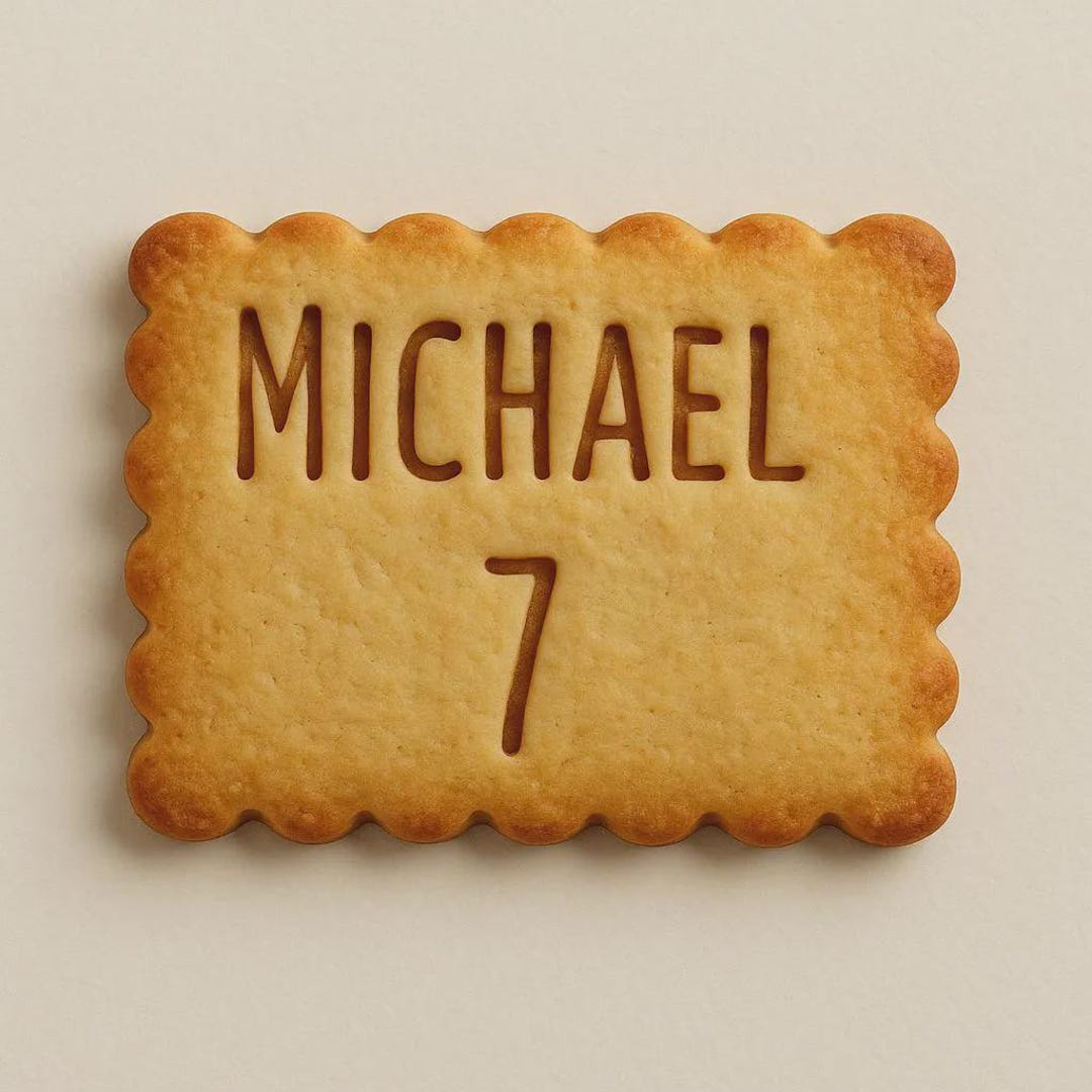 Custom Name Cookie Cutter With Personalized Stamp for Birthday Biscuits ...