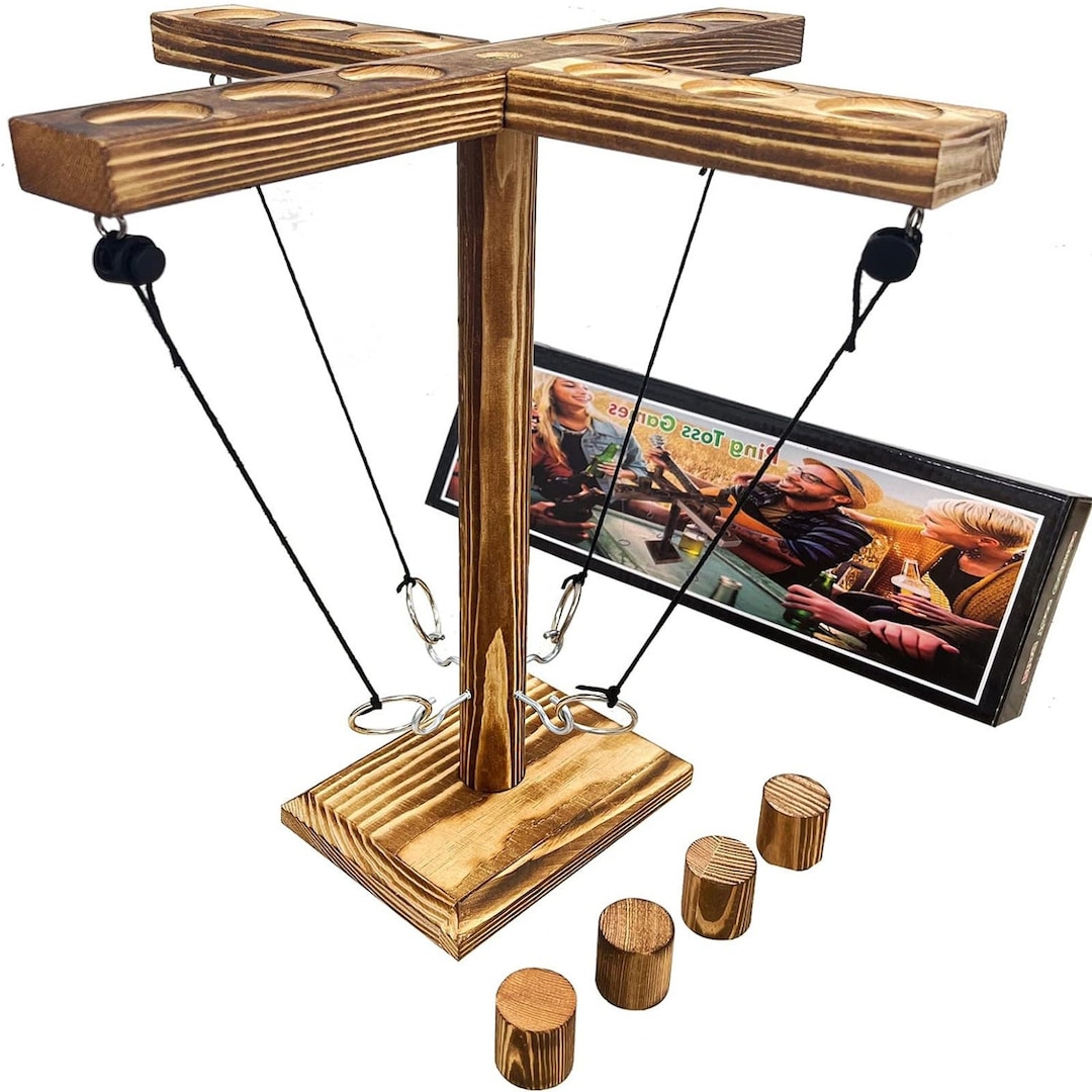 Large Ring Toss Game for Adults Kids, Hook and With Shot Leader, 2 ...