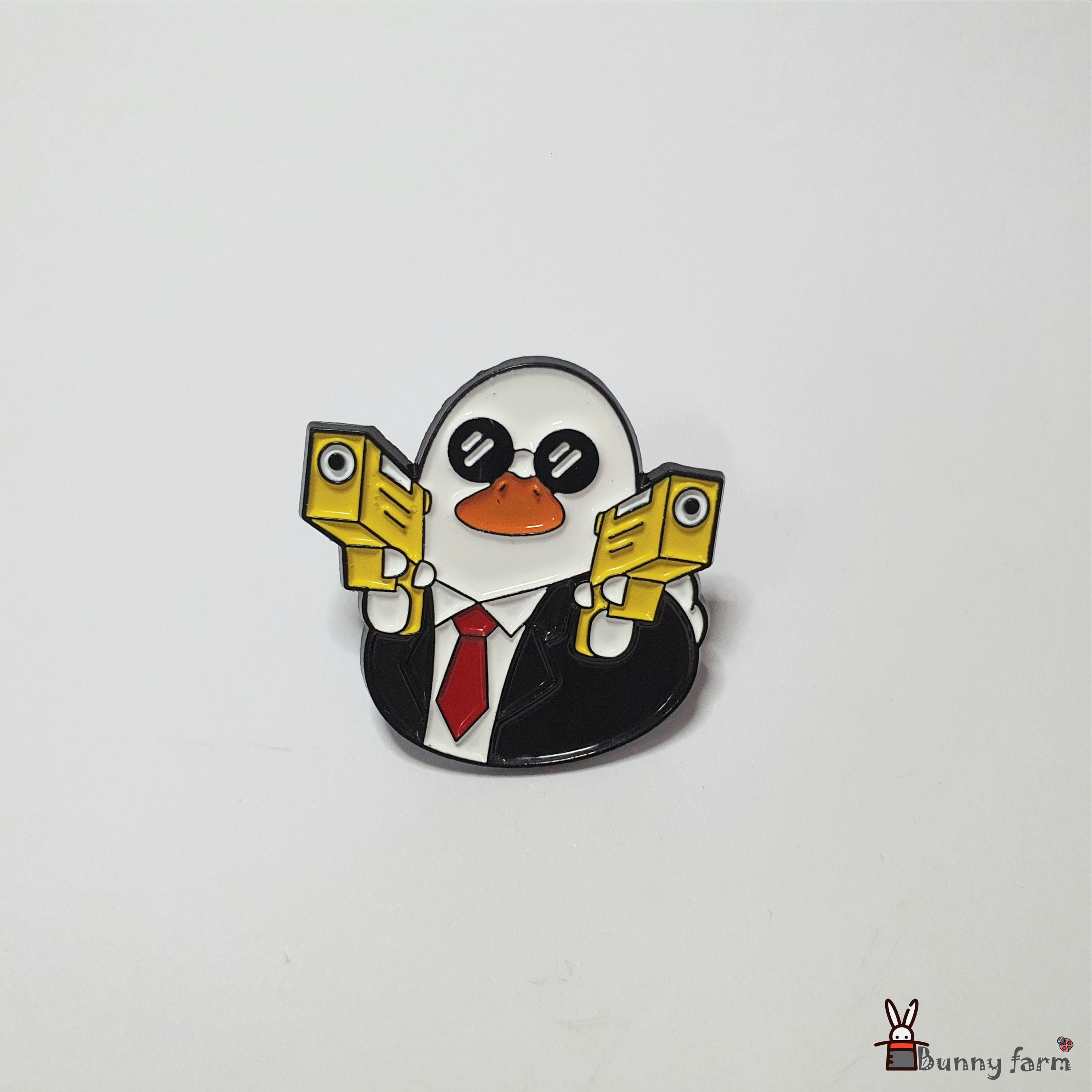 Pato de dibujos animados divertido monalisa esmalte pin pines de ...