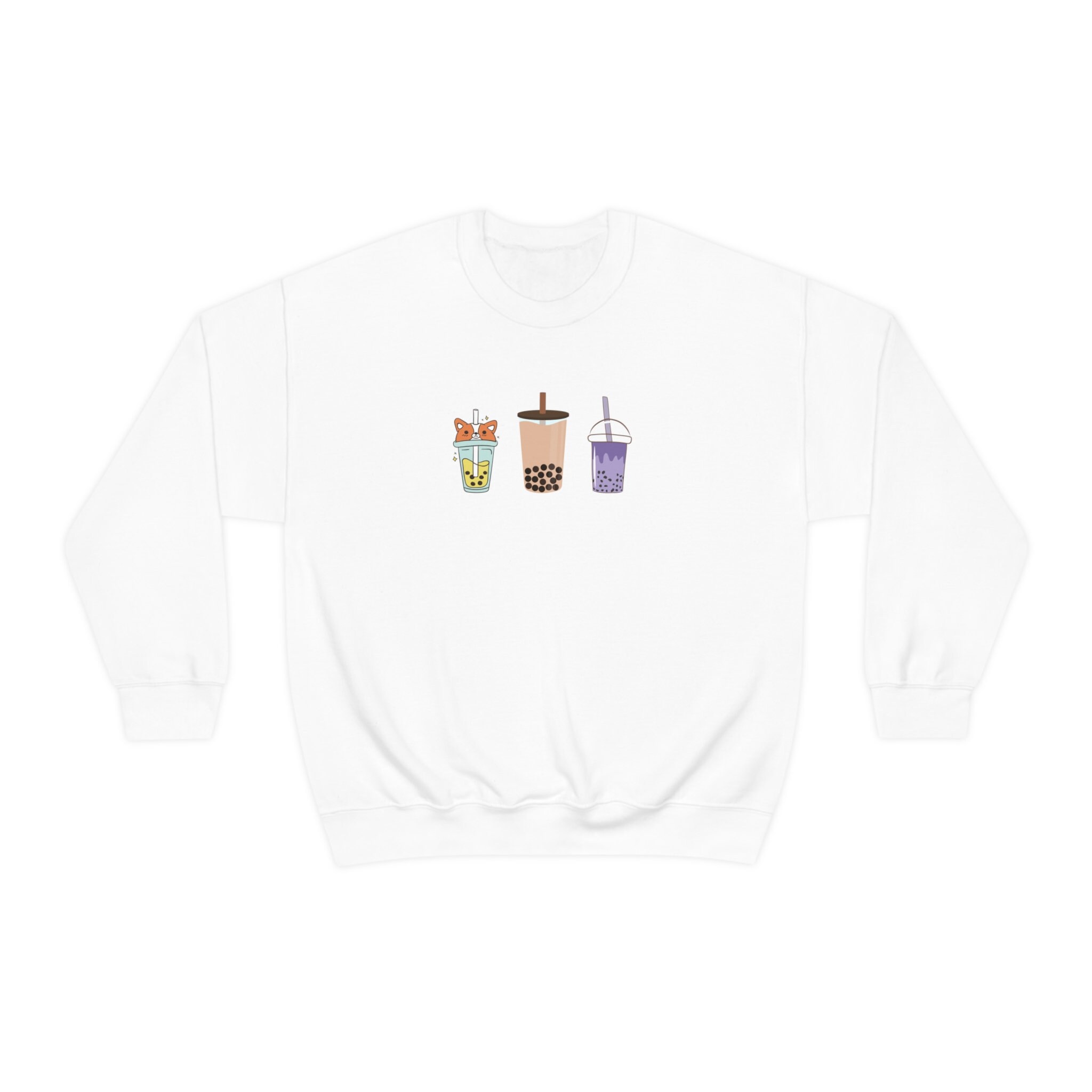 Boba Sweatshirt, Boba Gift, Cat Boba Sweatshirt, Bubble Tea Sweatshirt ...