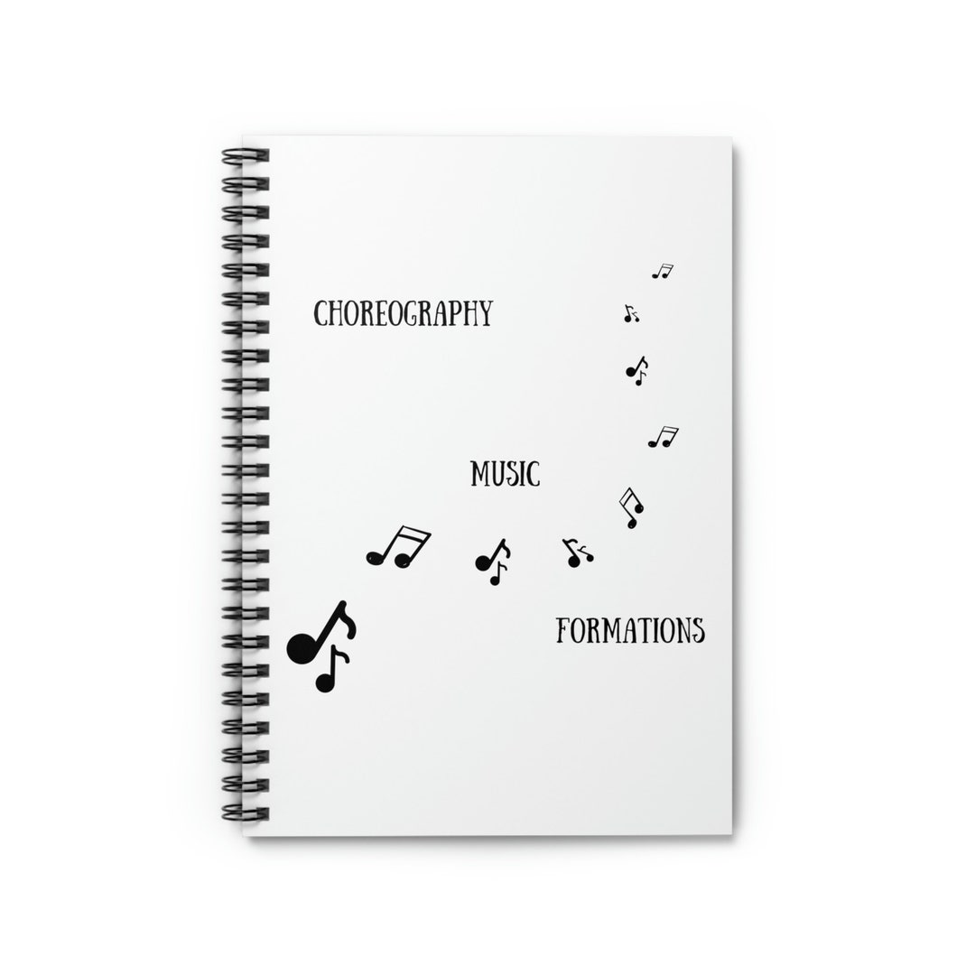 Choreography, Music, Formations Notebook, Dancer Gifts, Dance Notebook ...