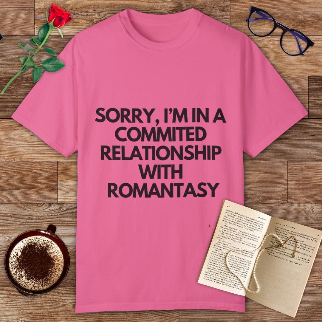 Romantasy Book Lover T-shirt: Funny Unisex Garment-dyed Tee - Etsy