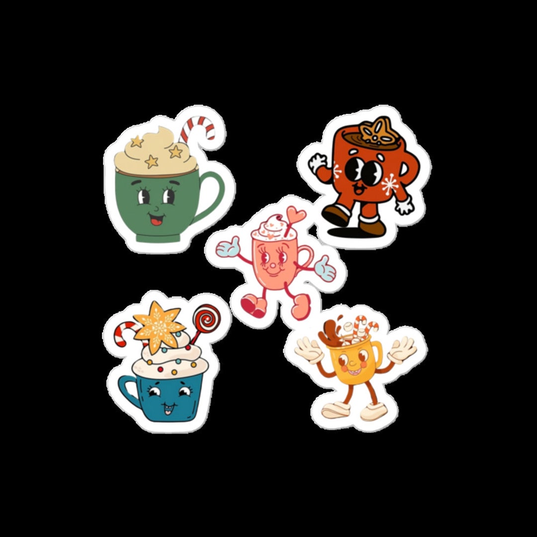 Cute Cocoa Cutout Stickers - Sweet and Playful Chocolate-themed Decals ...