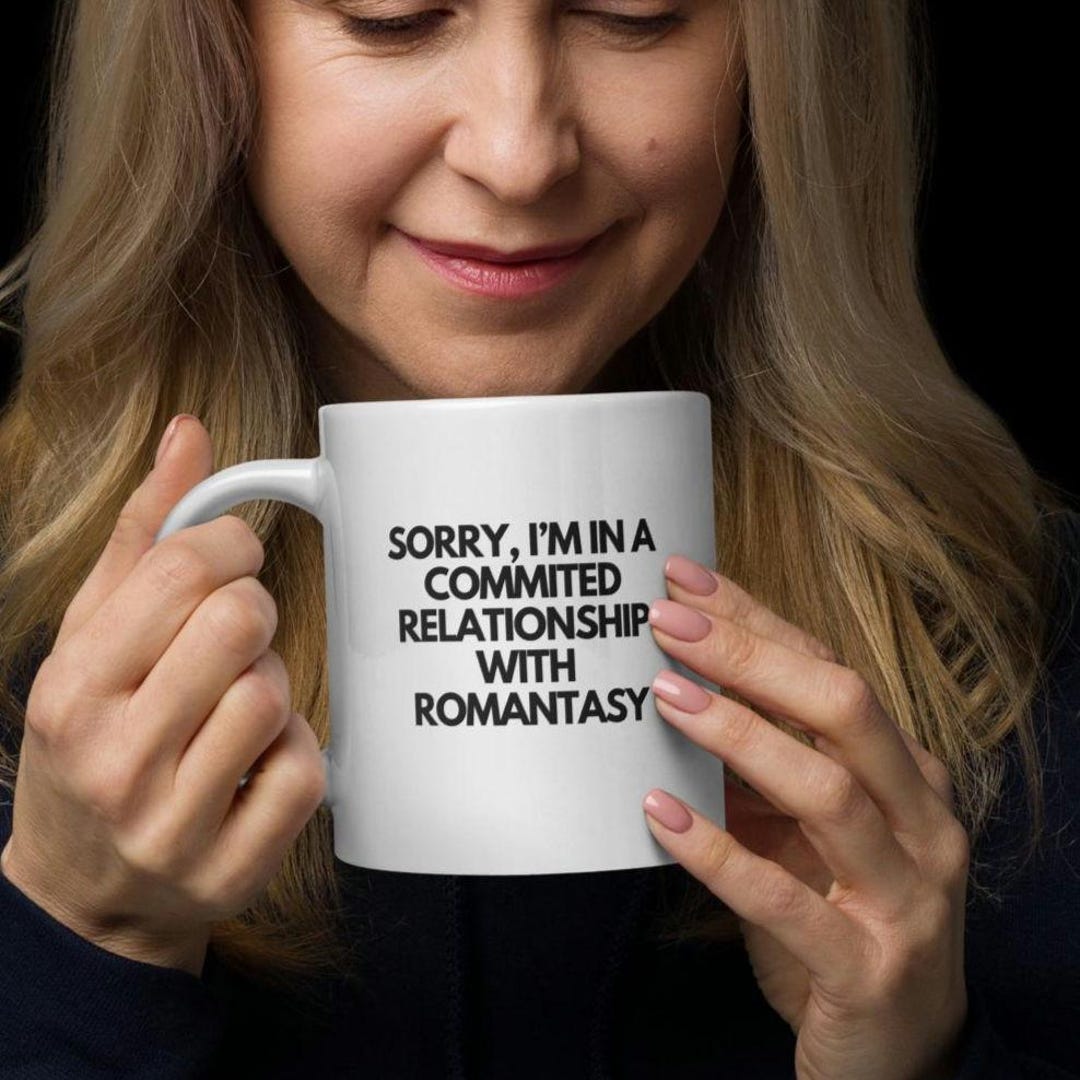 Romantasy Book Lover Mug: Witty Bookworm Coffee Cup - Etsy