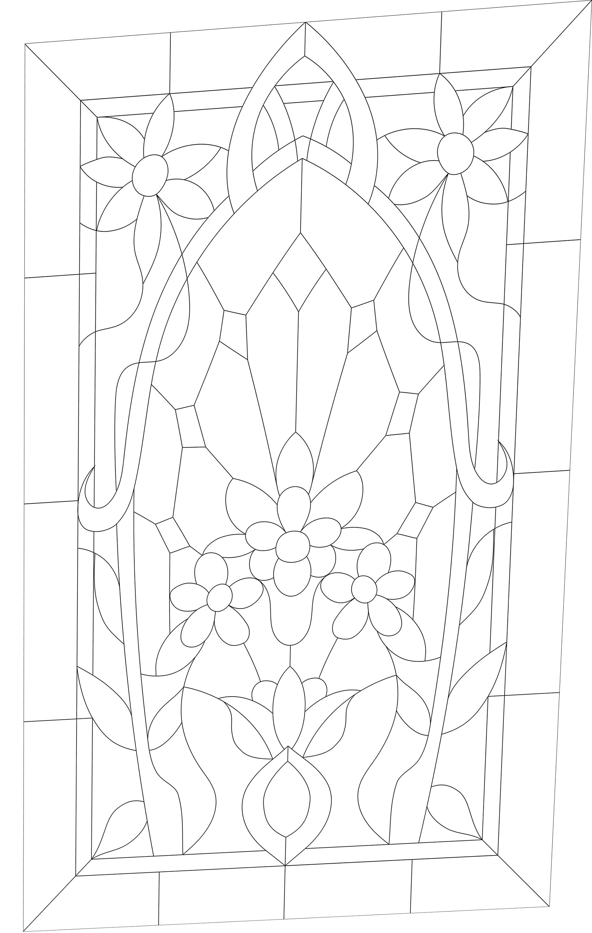 Digital Stained Glass Pattern, Digital Stained Glass Pattern, Printable ...