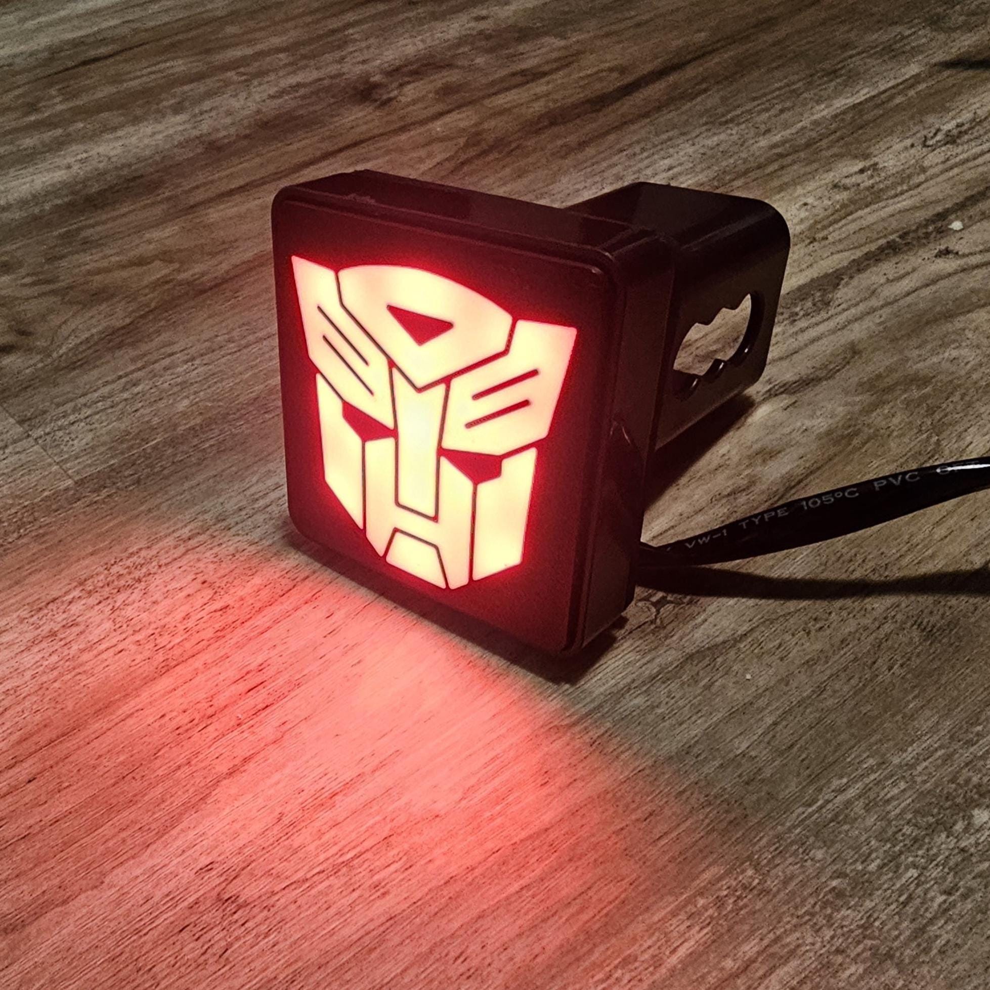 3D Printed LED Autobots Hitch Cover – Transformers Inspired Truck Brake ...