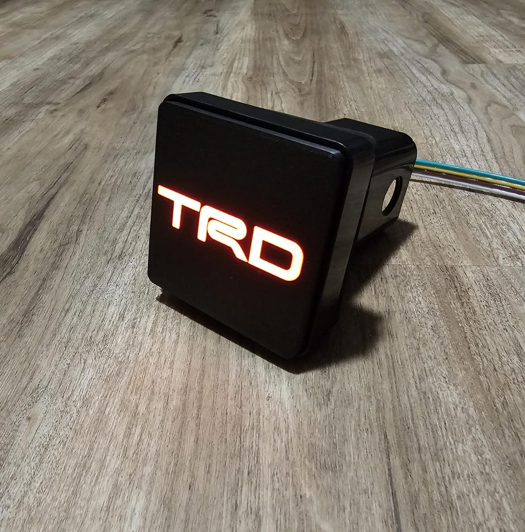 TRD LED Trailer Hitch Cover 3D Printed - Brake Light Glow, Toyota Truck ...