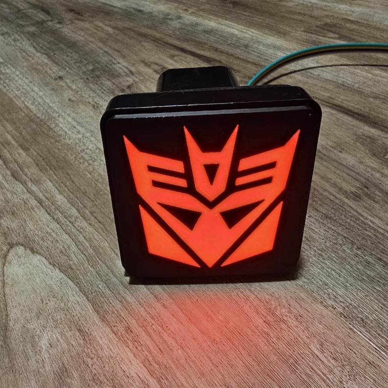 3D Printed LED Decepticon Hitch Cover – Transformers Brake Light for ...