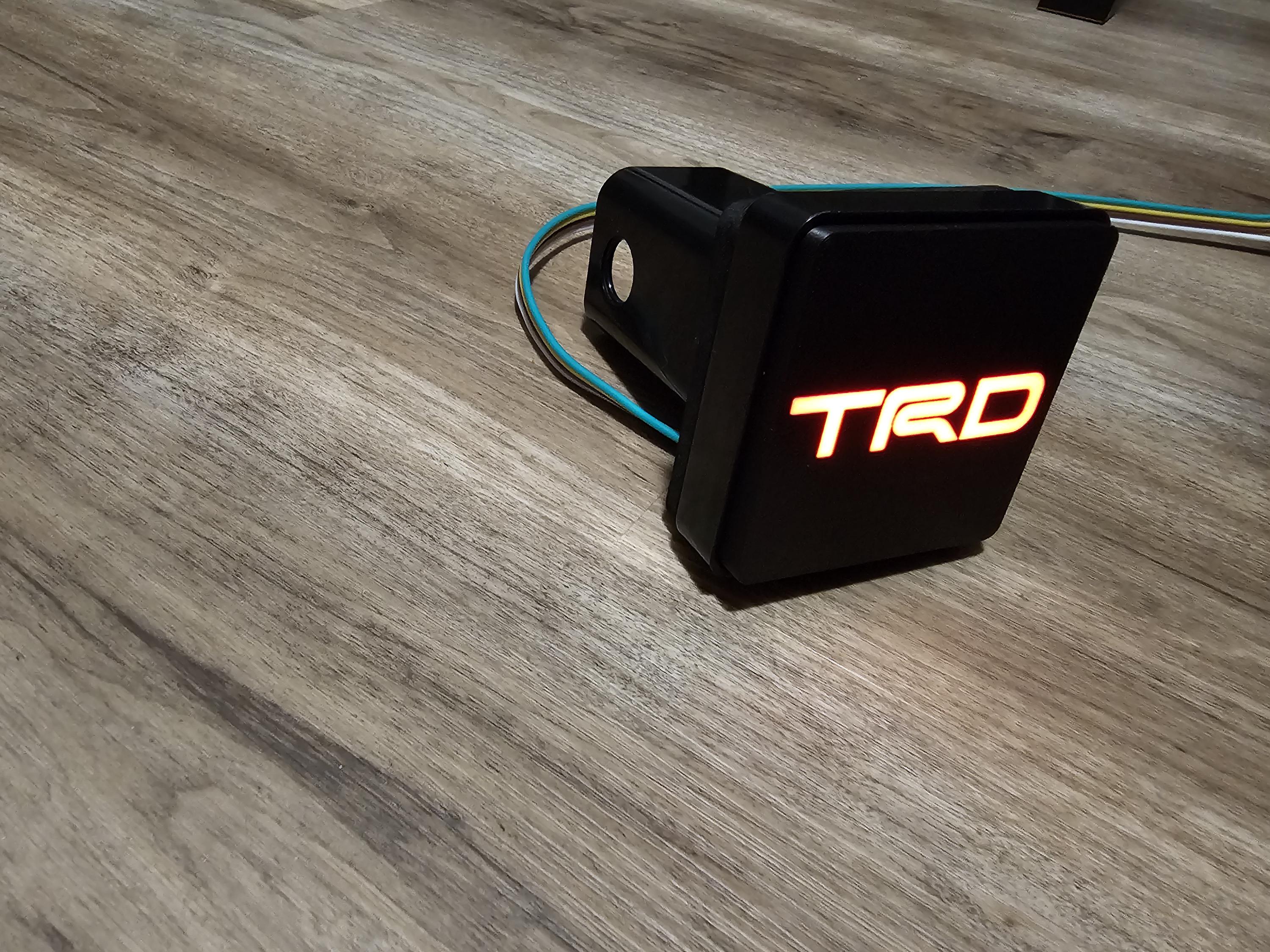 TRD LED Trailer Hitch Cover 3D Printed - Brake Light Glow, Toyota Truck ...