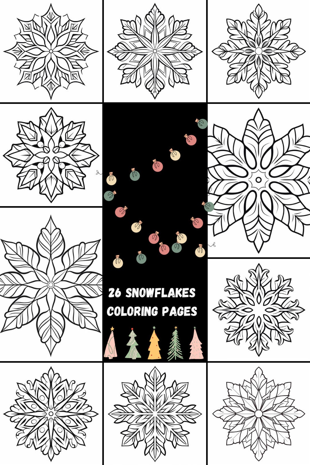 26 Printable Winter Snowflake Coloring or Cut-out Coloring Pages ...
