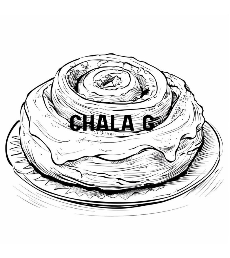 20 Printable Cinnamon Roll Instant Download Coloring Pages for Kids and ...