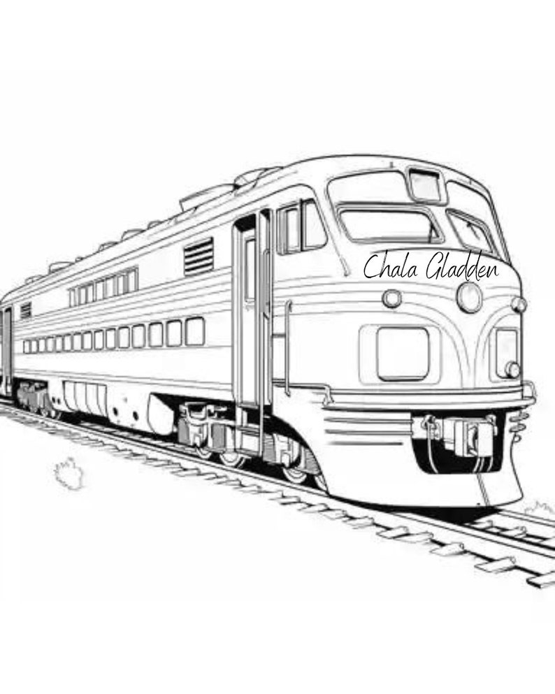 100 Printable Trains and Things Instant Download Coloring Pages Fun for ...