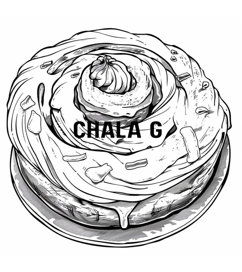 20 Printable Cinnamon Roll Instant Download Coloring Pages for Kids and ...