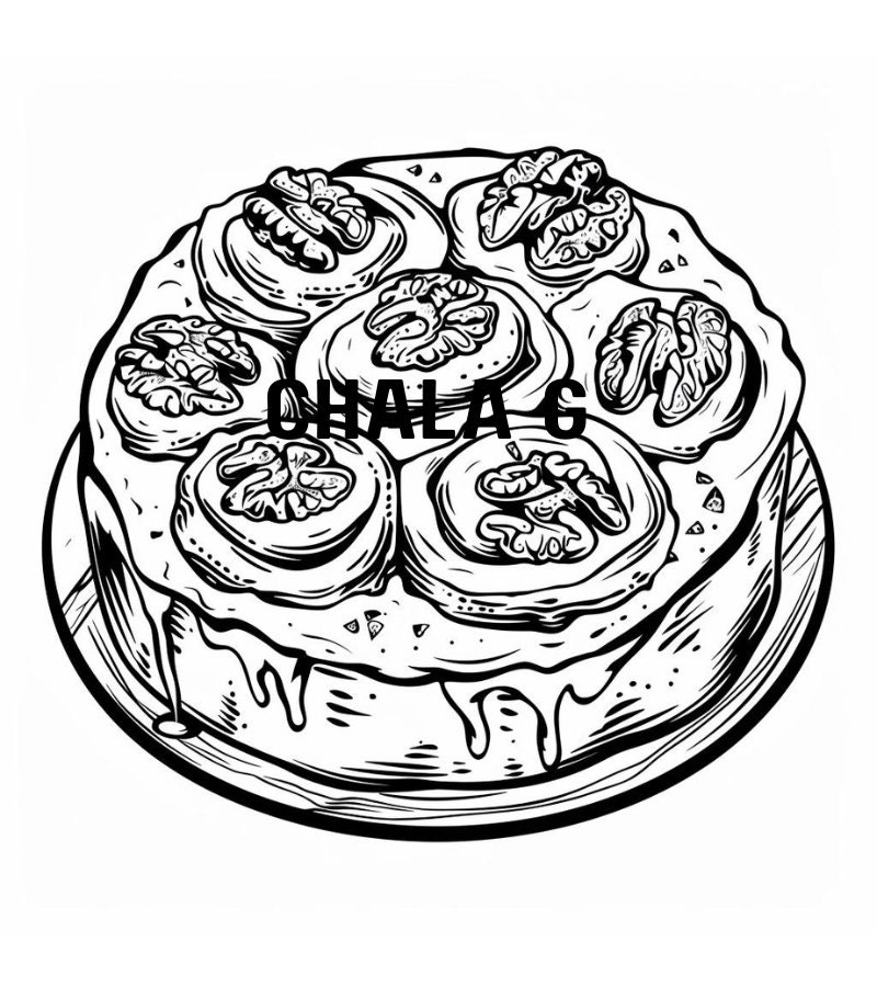 20 Cinnamon Roll Coloring Pages for Kids or Adults - Etsy