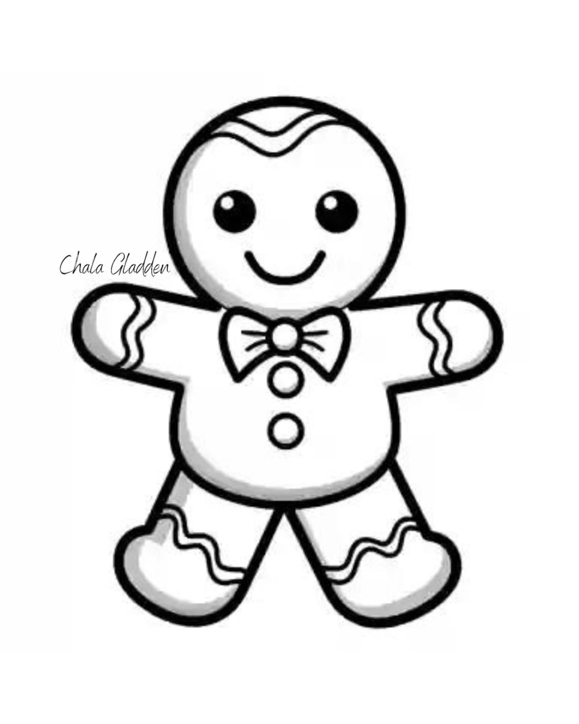 30 Printable Gingerbread-man Instant Download Coloring Pages for Kids ...