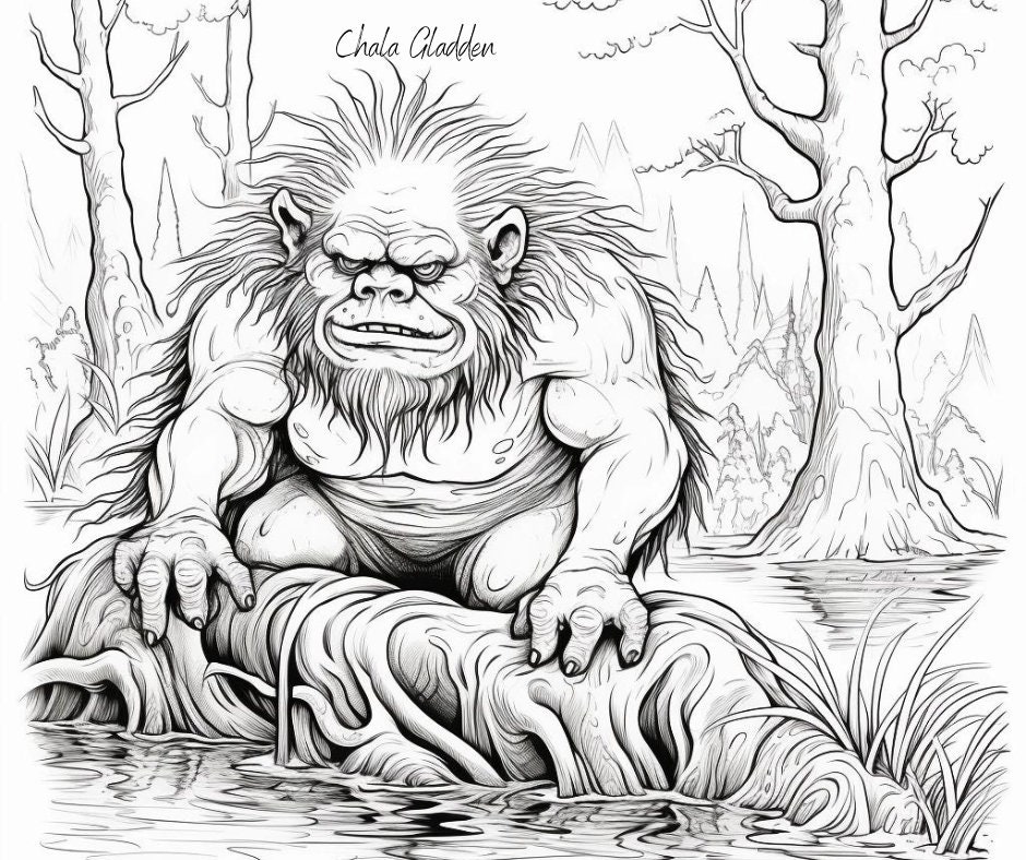 180 Printable Troll Instant Download Coloring Pages for Kids and Adults ...
