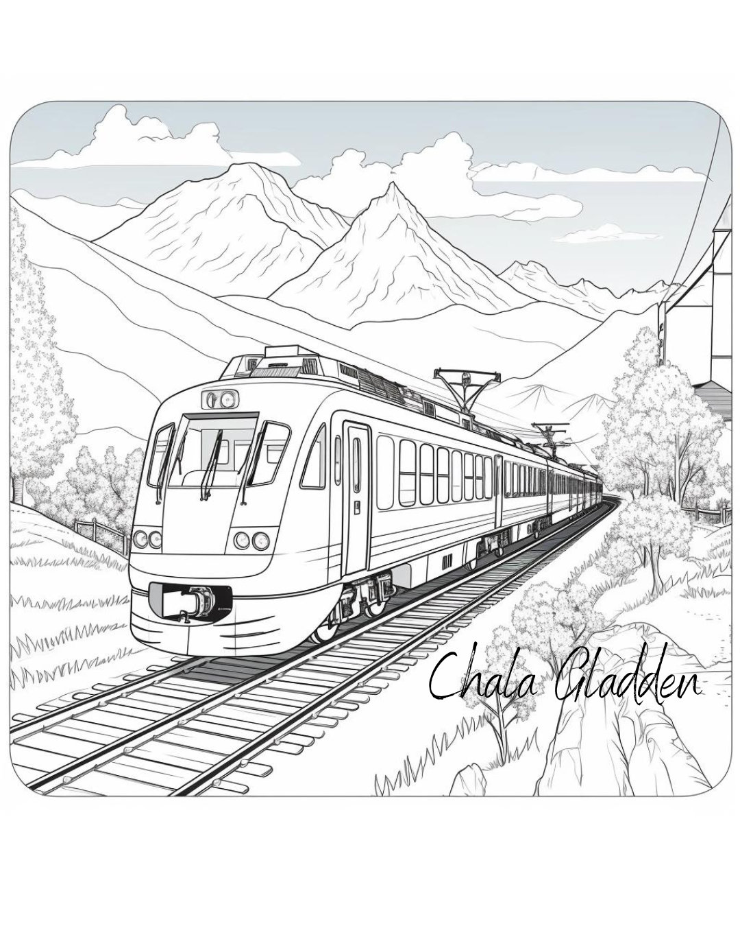 100 Printable Trains and Things Instant Download Coloring Pages Fun for ...