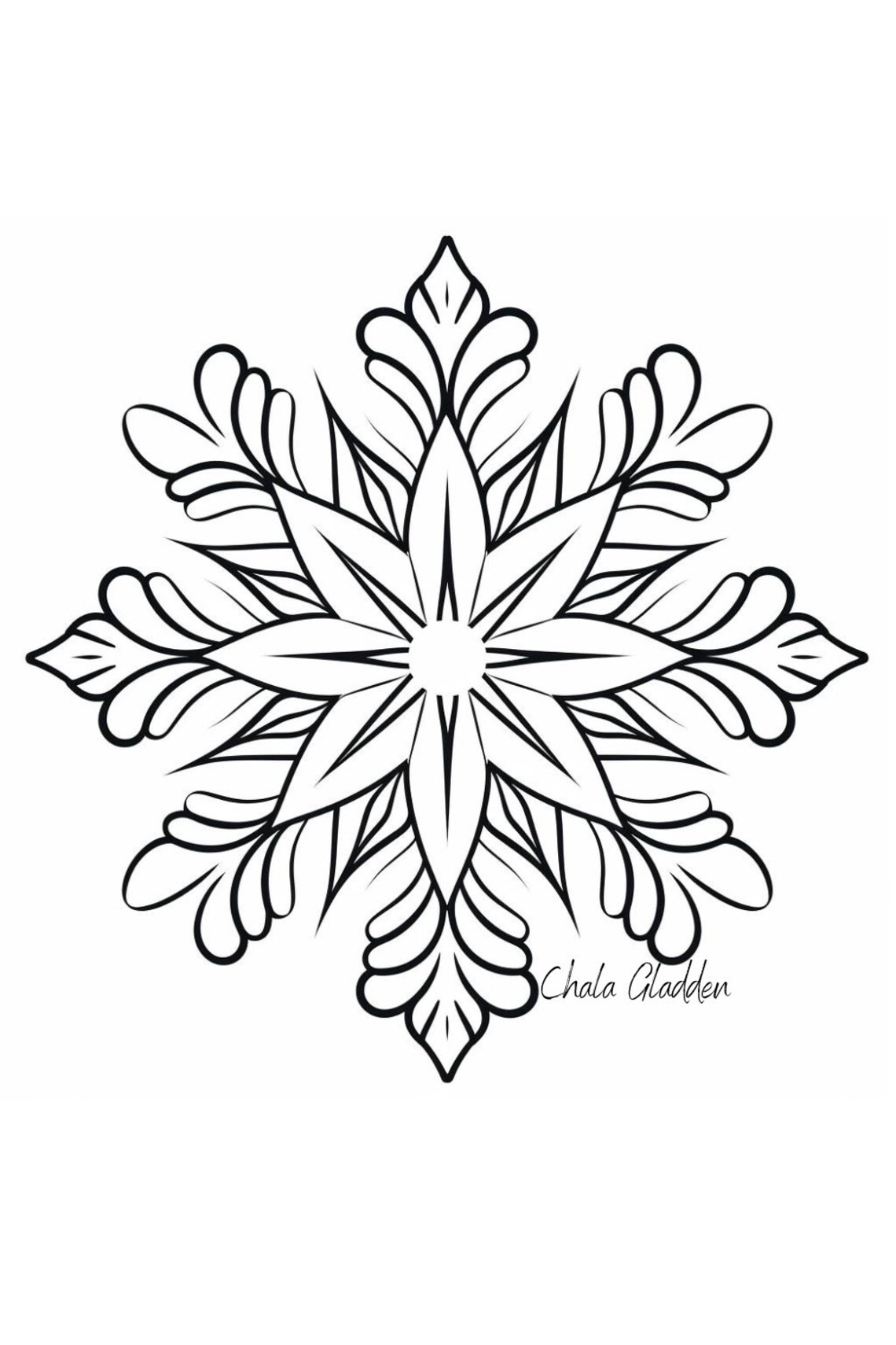 26 Winter Snowflake Coloring Pages: Printable Designs (digital Download ...