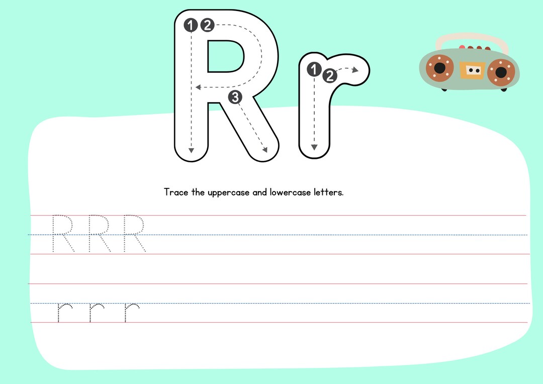 Alphabet & Number Tracing Sheet / ABC Tracing / Handwriting - Etsy