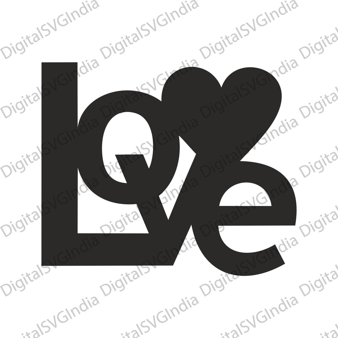 Love SVG, Heart Love Svg, Valentine's Day Love Svg, Love Silhouette ...