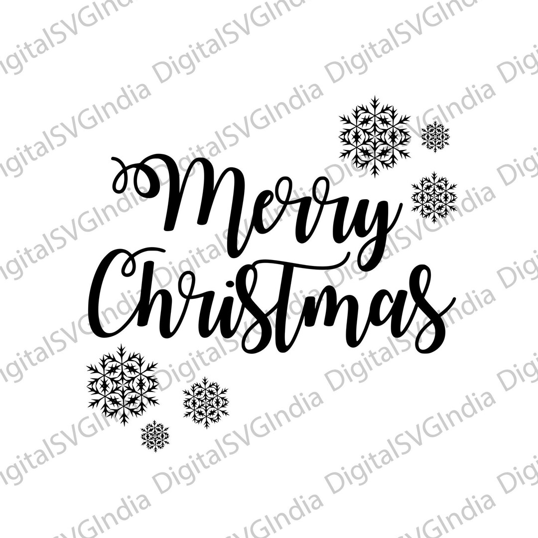 Merry Christmas SVG, Merry Christmas DXF, Merry Christmas Cut File ...
