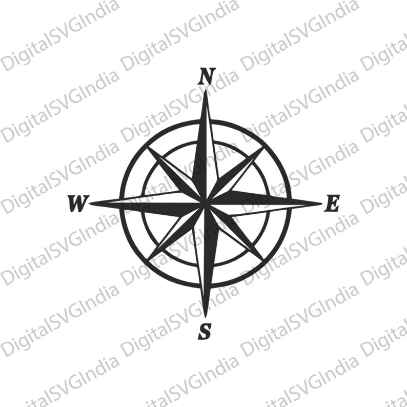 Nautical Compass Rose SVG, Dxf, Png, Plt (digital Download) - Etsy