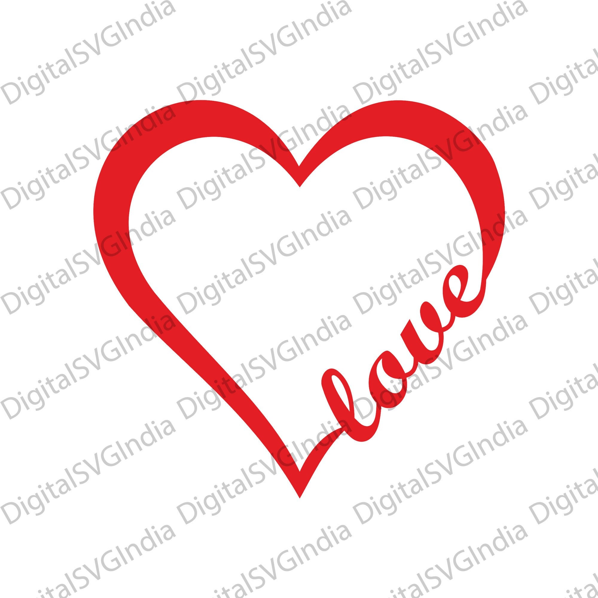 Love Heart SVG, Love Heart PNG, Love Heart Clipart, Love Heart Dxf ...