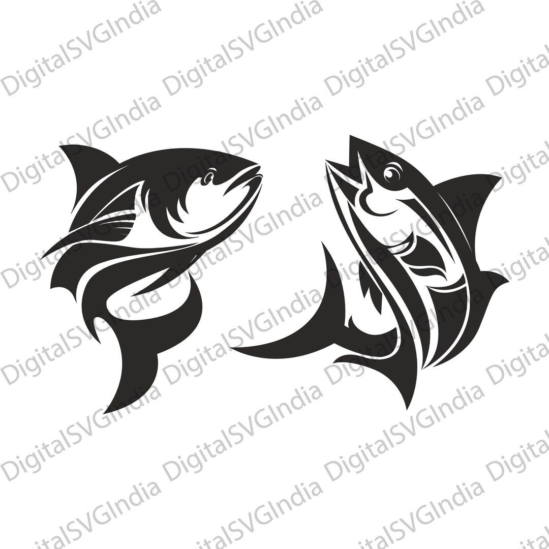 Fish Svg, Fisherman Clipart, Vector Cut File for Cricut, Fishing ...