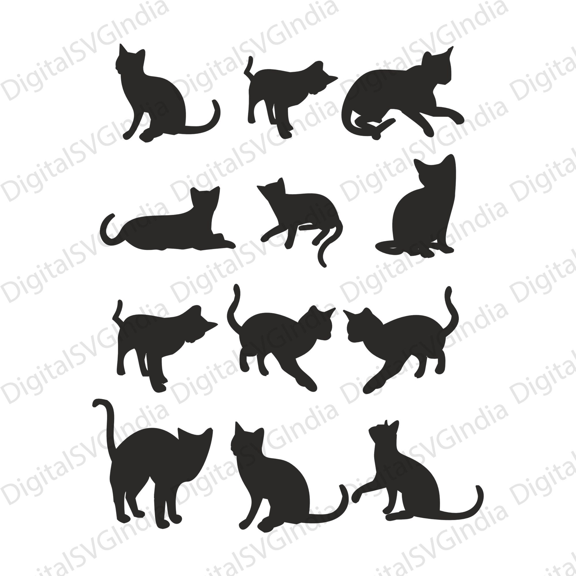 CATS Bundle SVG, CATS Svg Cut Files for Cricut, Cats Clipart, Cat ...