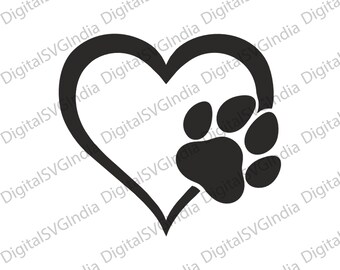 Dog Paw Print Svg. Vector Cut File for Cricut Silhouette Svg - Etsy