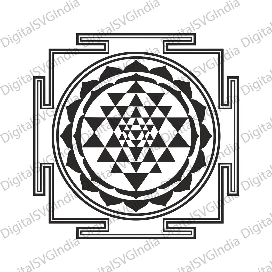 Shree Maha Mrityunjaya Yantra SVG, Sacred Geometry SVG Chakra SVG ...