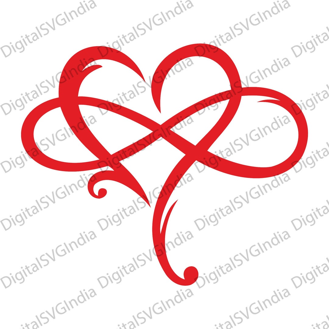 Infinite Heart Svg Heart Sketch Svg Digital Heart Svg Valentine