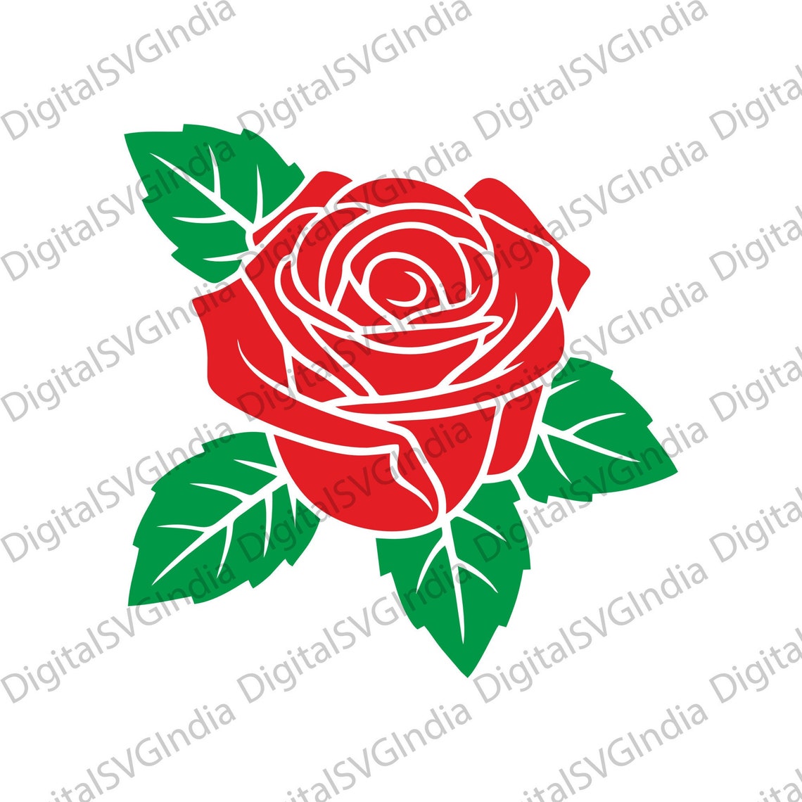 Rose Flower Svg Roses Svg Rose Clipart Flower Svg Roses - Etsy
