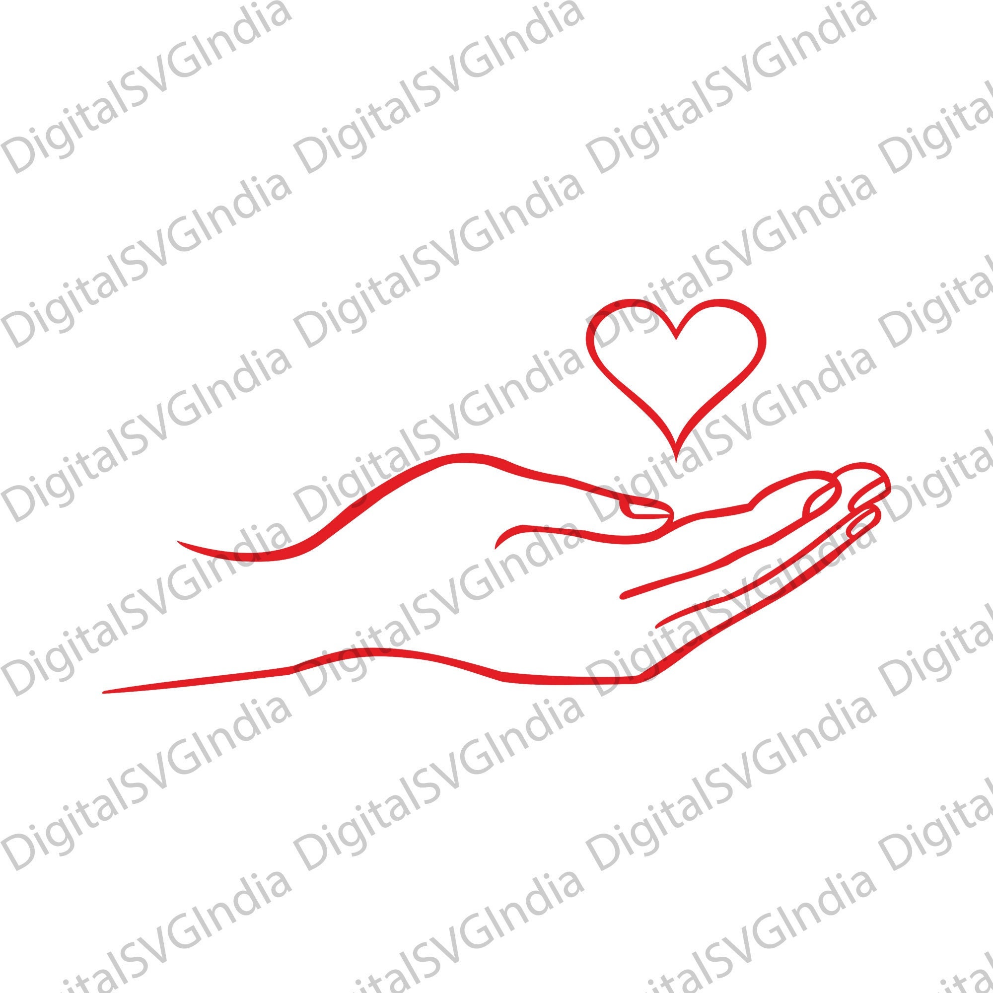 Heart in Hand, Hand Love SVG, Hand Cut Svg Cricut Love Clipart Hand Png ...