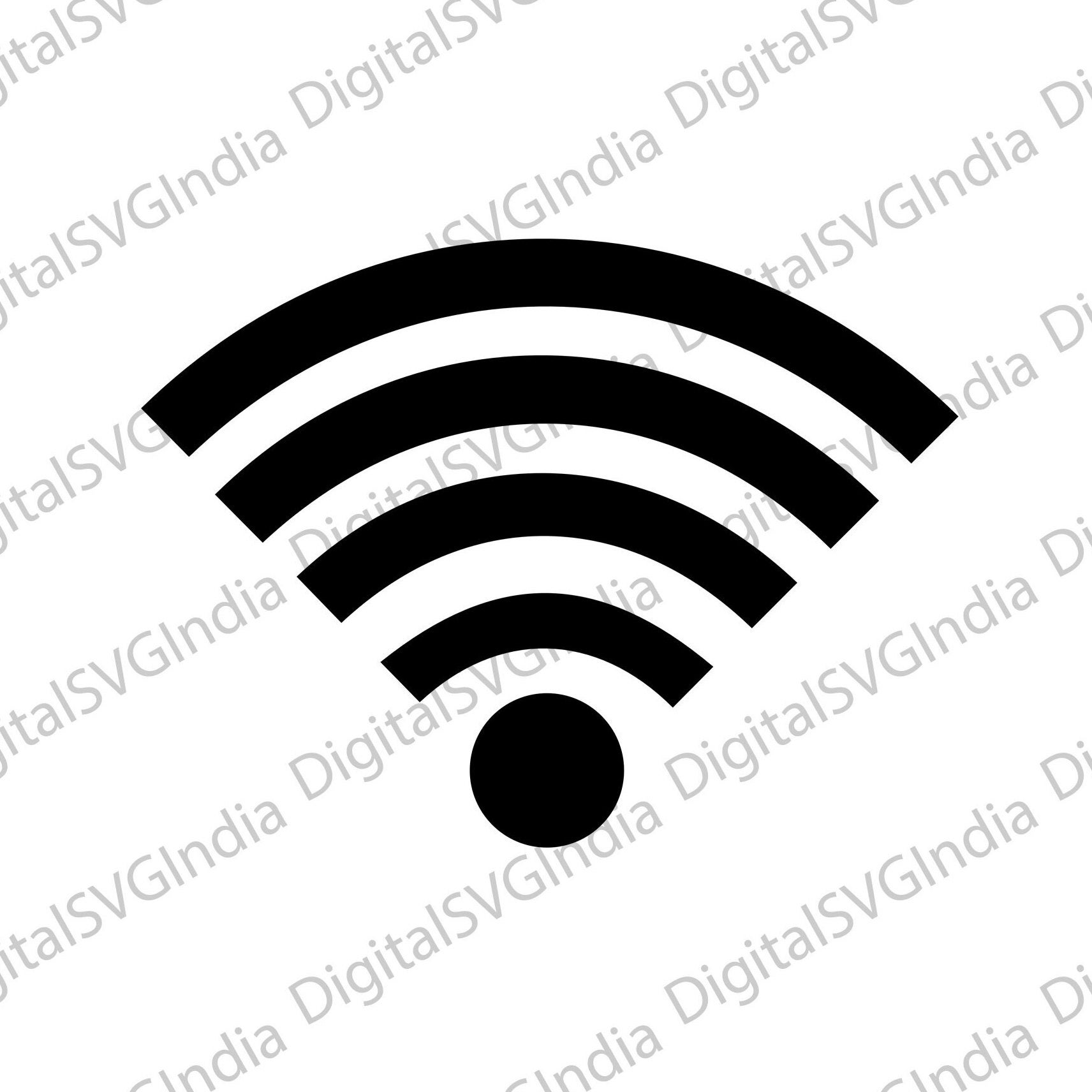 Simbolo Wi-Fi Svg, simbolo Wi-Fi png, simbolo Internet, file di taglio ...