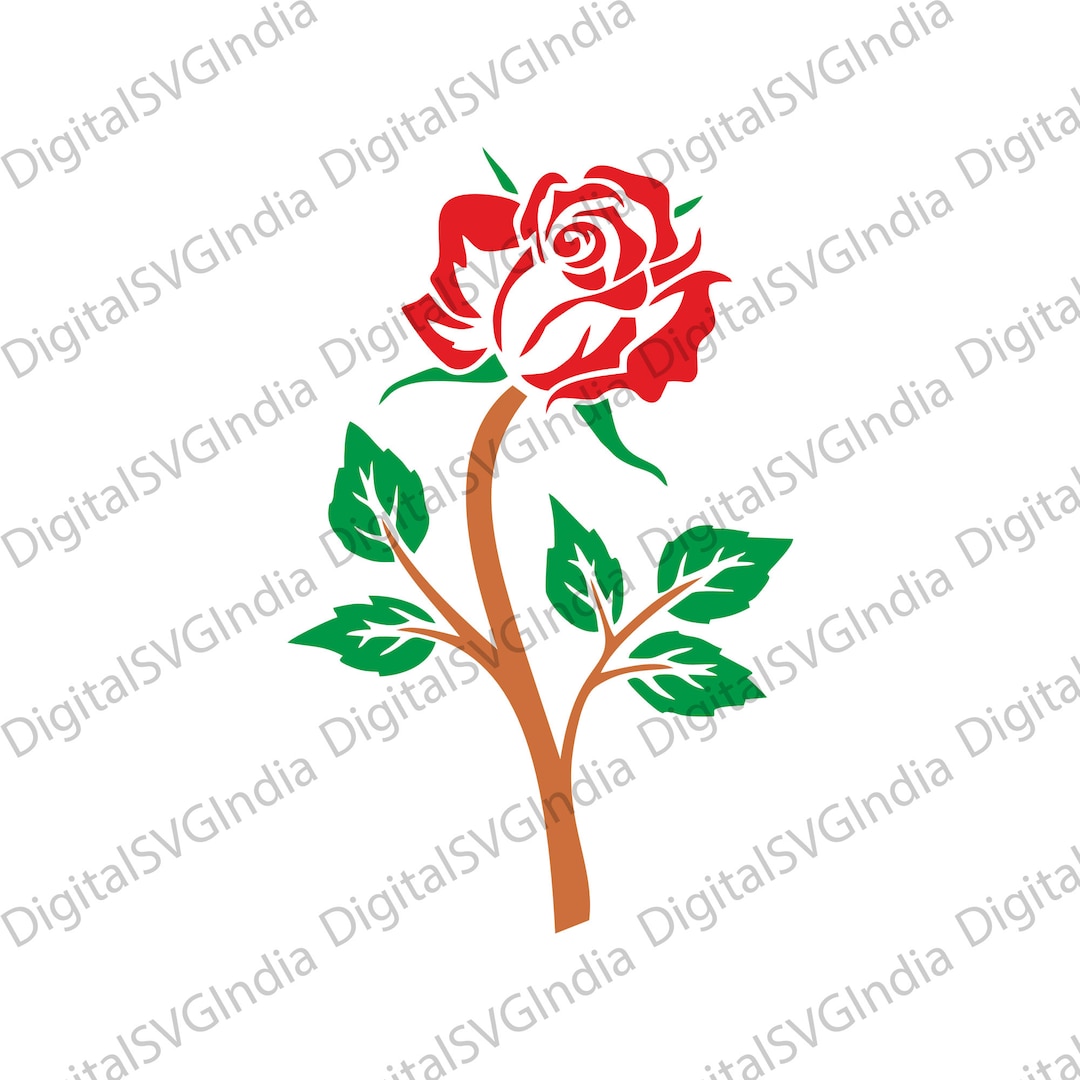 Rose Flower Svg, Roses Svg, Rose Clipart, Flower Svg, Roses Template ...