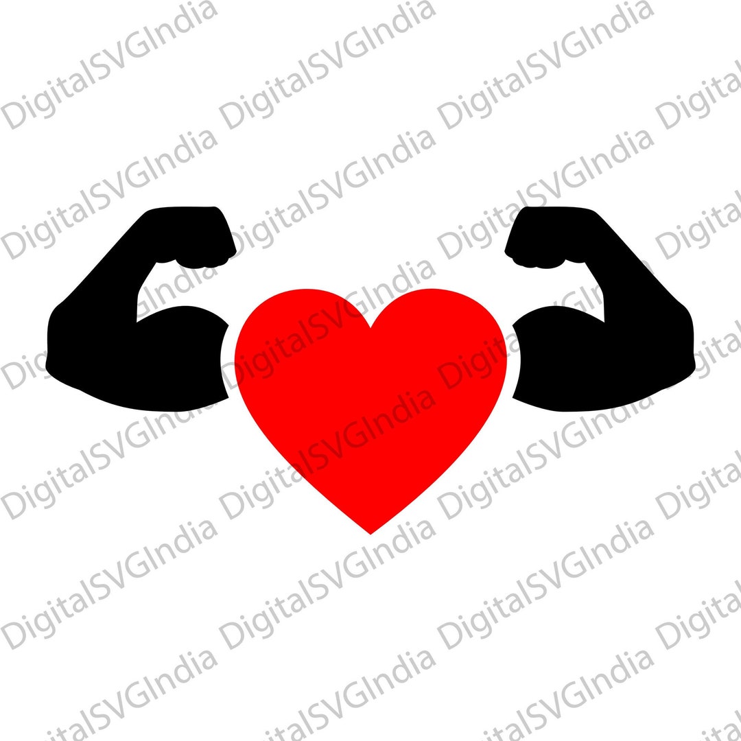 Strong Heart SVG, Heart SVG, Love Heart SVG, Cut File for Cricut ...