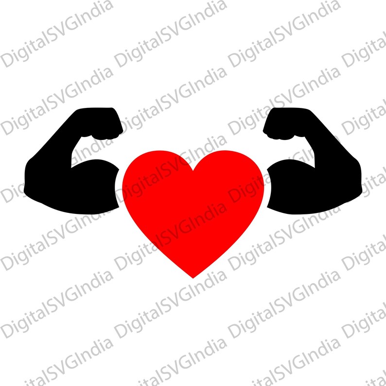 Strong Heart SVG, Heart SVG, Love Heart SVG, Cut File for Cricut ...