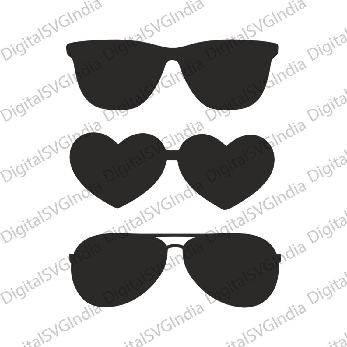 Sunglasses SVG Bundle, Summer SVG Files for Cricut, Heart Sunglasses ...