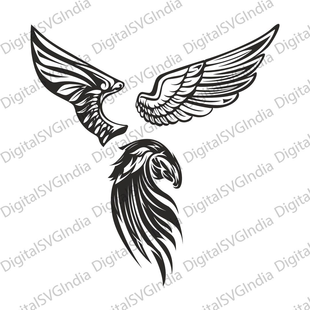 Angel Wings Svg, Angel Svg, Wings Svg, Angel Wings Clip Art, Wings ...