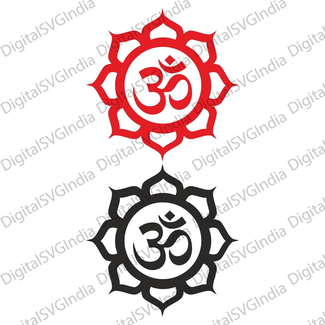 Om Mandala Svg, Yoga Svg, Meditation Svg, Namaste Svg Vector Cut File ...