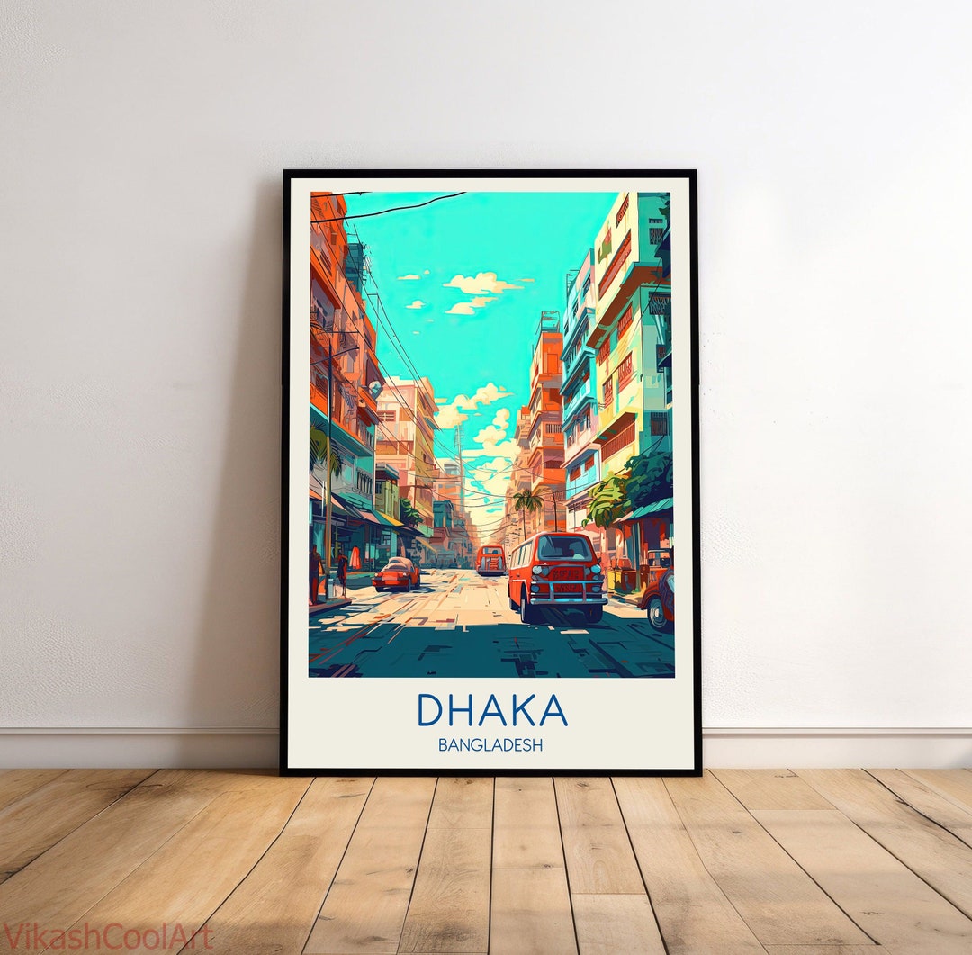 Dhaka Bangladesh Travel Canvas Poster Wall Art Home Decor Framed Gift ...