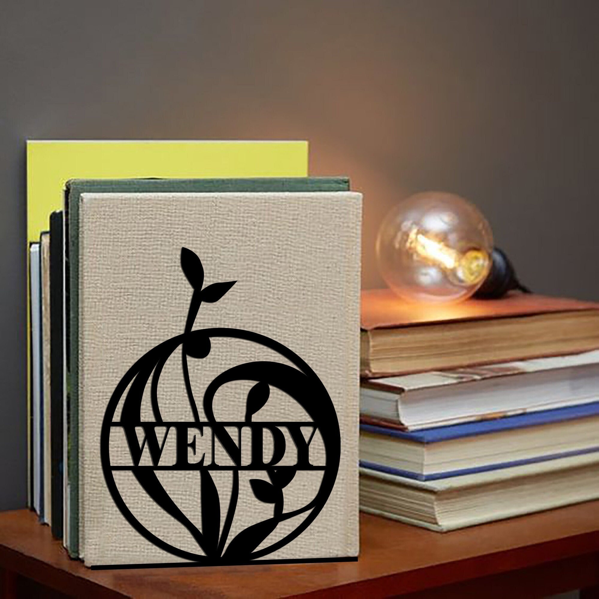 Metal Book Ends, Personalized Bookends, Custom Unique Book Decoration ...