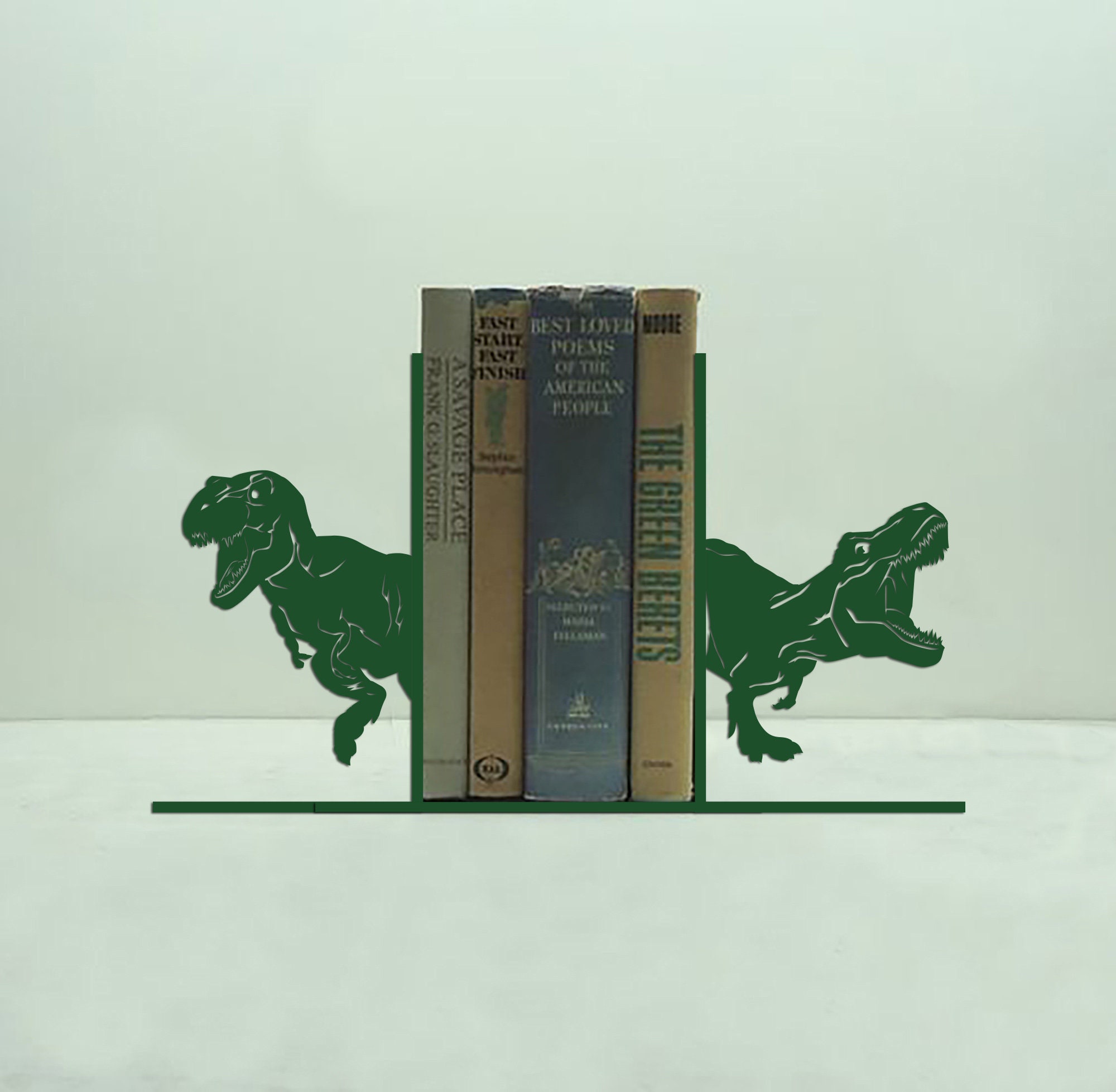 Dinosaurs Metal Book Ends, Personalized Bookends, Custom Unique Book ...