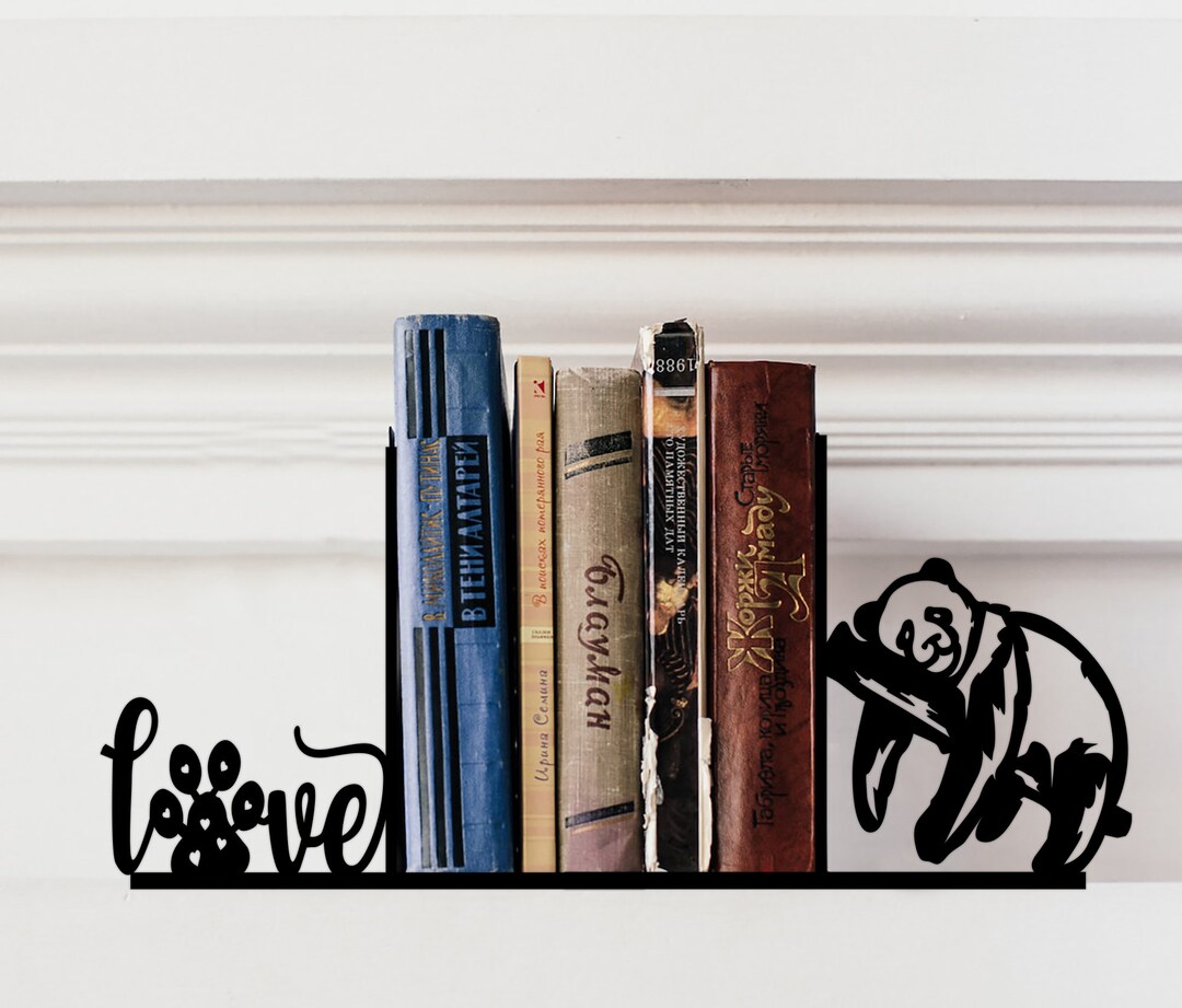 Personalized Bookends Panda Lover Gift Cut Panda Bookend - Etsy