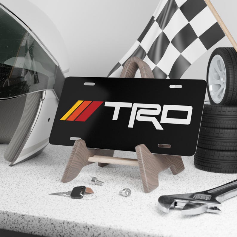 Toyota TRD Vanity Plate, Automotive Metal Plate, TRD Toyota Fan Gift ...