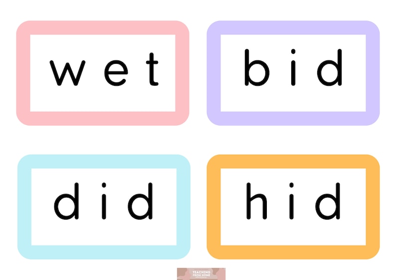 CVC Flash Cards, Set of 180 Flash Cards for Literacy, Reading, DIGITAL ...