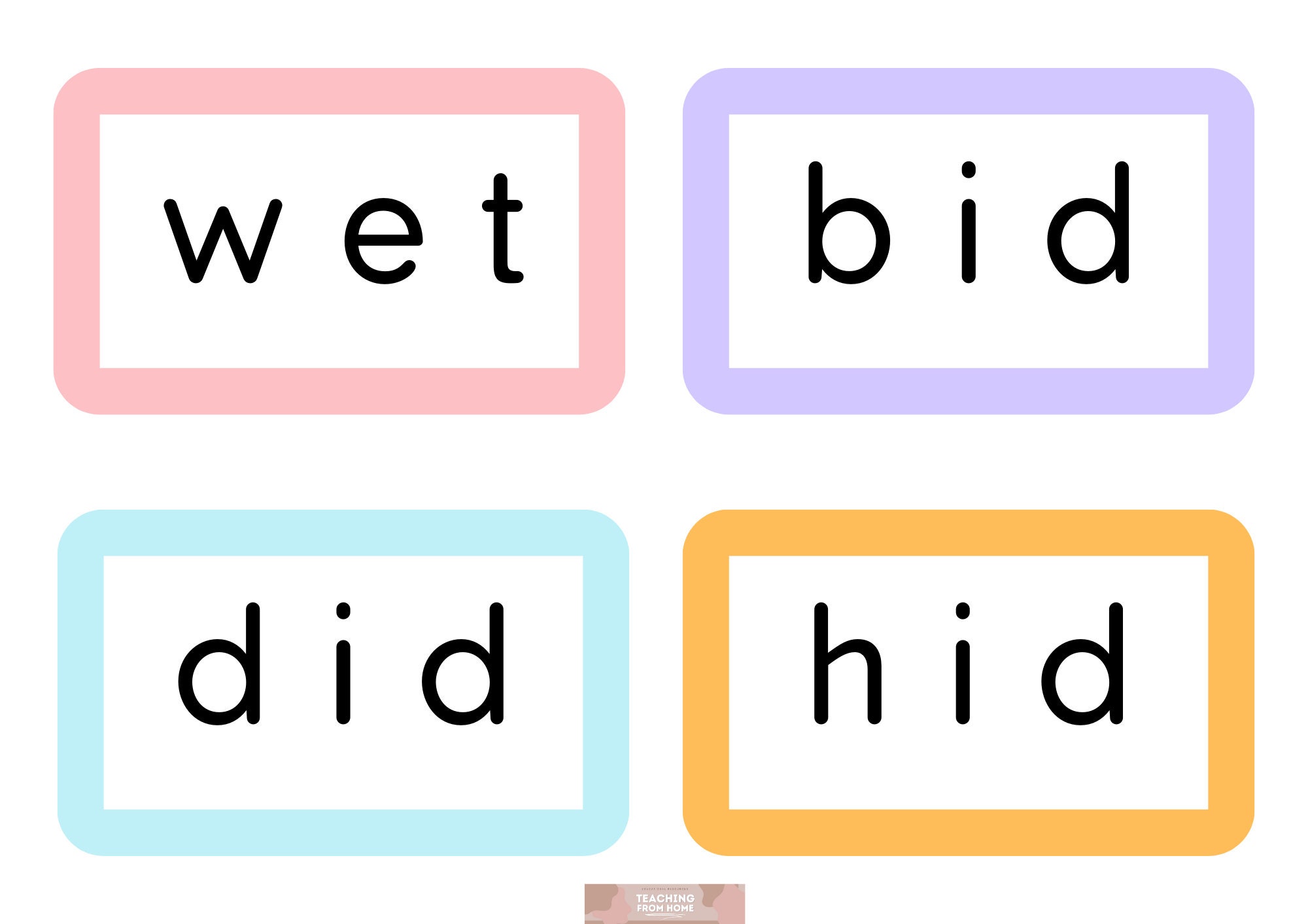 CVC Flash Cards, Set of 180 Flash Cards for Literacy, Reading, DIGITAL ...