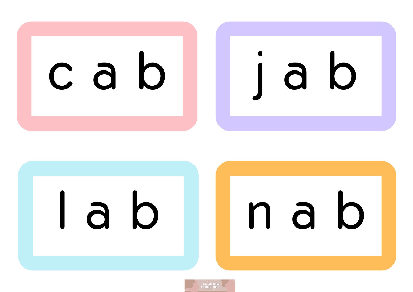 CVC Flash Cards, Set of 180 Flash Cards for Literacy, Reading, DIGITAL ...